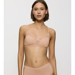 Triumph Damen B&uuml;gelloser BH "Shape Smart", Gr. 1, beige, Microtouch, Obermaterial: 69% Polyamid, 31% Elasthan, unifarben, BHs, gl&auml;ttend, vorgeformte