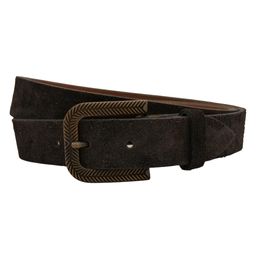AnnaMatoni Damen Lederg&uuml;rtel "AnnaMatoni Damen Lederg&uuml;rtel in hochwertigem Velour Leder 3cm", braun, Gr. 100, 100% Leder, G&uuml;rtel