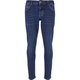 2Y Premium Herren Stoffhose "2Y Premium Herren 2Y Skinny Fit Jeans", blau, Gr. 36, unifarben, 97% Baumwolle, 3% Elasthan, Hosen