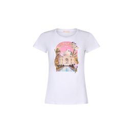 Liu Jo T-Shirt Damen Gr&ouml;&szlig;e XS hellbeige / gr&uuml;n / eosin / wei&szlig;