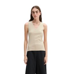 Marc O'Polo MARC O'POLO Damen T-Shirt "aus weichem Stretch-Jersey", beige, Gr. XXL, unifarben, Obermaterial: 96% Baumwolle, 4% Elasthan, Shirts