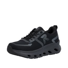 RIEKER SPORT Damen Slip-On Sneaker, Gr. 42, schwarz, Textil, Schuhe, Schlupfschuh, Freizeitsneaker, Halbschuh mit softem Schaftrand