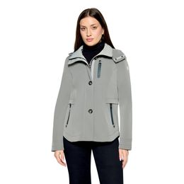 Gil Bret Damen Sommerjacke "Damen mit abnehmbarer Kapuze", grau, Gr. 46, Obermaterial: 100% Polyester. Besatz: 100% Polyester. Futter: 100%