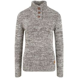 oxmo Damen Strickfleece-Pullover "Strickpullover OXPhiklicita", braun, Gr. XL, Obermaterial: 100% Baumwolle CO., Pullover
