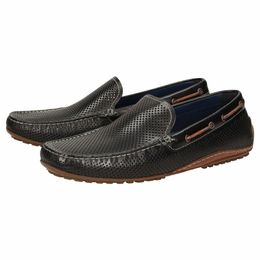 Sioux Herren Slipper "Carulio-706", Gr. 42, schwarz, Obermaterial: 50% Kalbsleder CAL. 50% Kalbsnappaleder CANA. 100% Gummi rubber., Schuhe