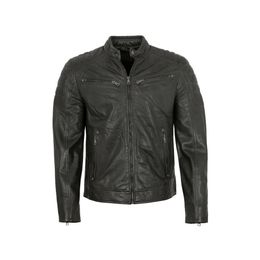 Mauritius Bikerlederjacke Lammnappa in Dunkelgr&uuml;n | Gr.: XXL