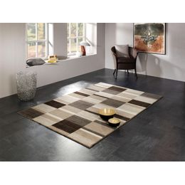 Wollteppich, B:65cm H:9mm L:130cm, braun, OCI DIE TEPPICHMARKE, Wolle, Wohnzimmer, Teppiche, "Natura Mata", reine Wolle, Naturfaser, Wohnzimmer