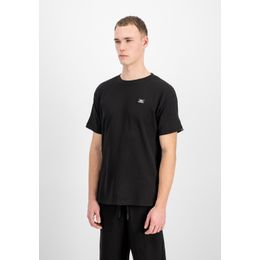 Herren T-Shirt "Waffle SL T-Shirt", schwarz, Gr. XXL, Alpha Industries, Obermaterial: 100% Baumwolle, Shirts