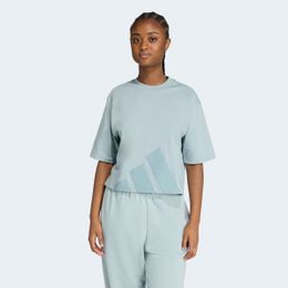 Damen T-Shirt "ESSENTIALS BIG LOGO BOYFRIEND", blau, Gr. L, adidas Sportswear, Obermaterial: 100% Baumwolle, Shirts