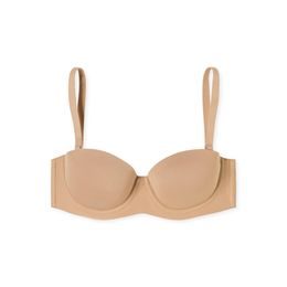 Schiesser Damen Bandeau-BH "Unique Micro", Gr. 95411, maple, Single Jersey, Obermaterial: 70% Polyamid, 30% Elasthan, BHs