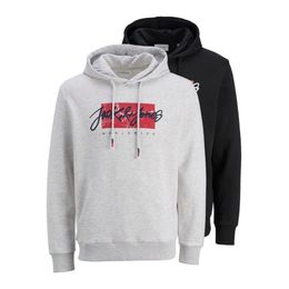 Jack & Jones JACK & JONES Sweatshirt 'JJTiley' male size S marine blue / mottled grey / Red / Black