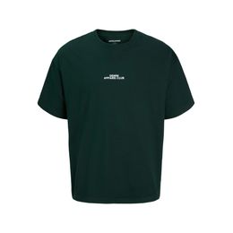 Jack & Jones Jack & Jones Junior T-Shirt 'JJBAY' Jungen Gr&ouml;&szlig;e 176 dunkelgr&uuml;n / wei&szlig;