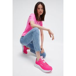 SOCCX Damen Sneaker, Gr. 37, pink, Leder, Synthetik, Textil, unifarben, Schuhe, mit wasserabweisendem Mud Cover