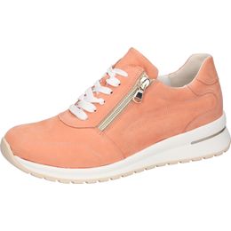 Waldl&auml;ufer WALDL&Auml;UFER Damen Keilsneaker "H-INESSA", Gr. 5,5, orange, Nubukleder, unifarben, Schuhe, Bequemschuh, Schn&uuml;rschuh, Halbschuh in Komfortweite H (=