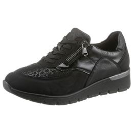 Waldl&auml;ufer WALDL&Auml;UFER Damen Schn&uuml;rschuh "K-RAMONA-Soft", Gr. 6, schwarz, Lackleder, Nubukleder, Textil, Schuhe, mit Luftpolster-Laufsohle, K-Weite
