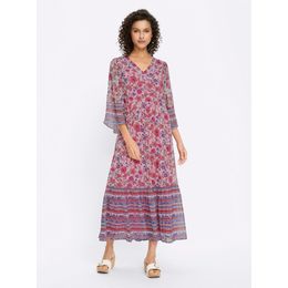 Heine Kleid Damen Gr&ouml;&szlig;e 48 blau / fuchsia Sommerkleid
