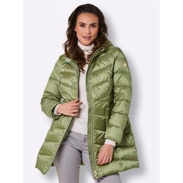 Damen Daunenjacke, gr&uuml;n, Gr. 50, CREATION L PREMIUM, unifarben, 57% Polyester, 43% Polyamid, F&uuml;llung:90% Daunen, 10% Federn, Jacken
