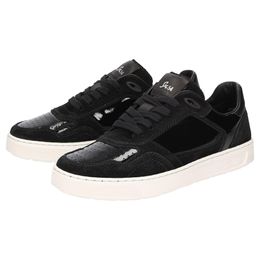 Sioux Damen Sneaker "Maites sneaker 001", Gr. 39, schwarz, Obermaterial: 40% Kalbsveloursleder CAVL. 30% Kalbslackleder CAPA. 30% Lammnappaleder