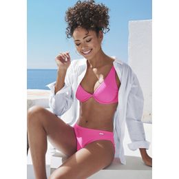 Venice Beach Damen B&uuml;gel-Bikini-Top "Lucky", pink, Gr. 40, Strukturmuster, Recycling-Polyamid, Bikini-Oberteile, aus gerippter Strukturware