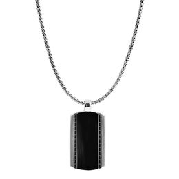 Adelia&acute;s ADELIA ́S Damen Kette ohne Anh&auml;nger "Halskette mit Anh&auml;nger &ndash; aus Edelstahl", 60cm, Edelstahl, schwarz, Edelstahl, Halsketten, Perfekt als Geschenk