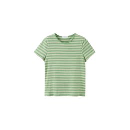 Mango T-Shirt 'ANCLI' Damen Gr&ouml;&szlig;e L gr&uuml;n / khaki / wei&szlig;