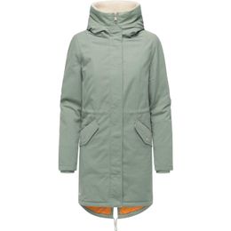 Ragwear Damen Kurzmantel "Coogle YOUMODO", gr&uuml;n, Gr. S, Obermaterial: 68% Baumwolle, 32% Nylon. Innenfutter: 100% Polyester. Wattierung: 100%