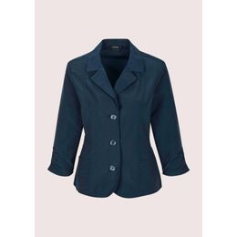 Madeleine Mode MADELEINE Damen Langarmshirt "Shirtjacke Sommerleichte Jacke mit Reverskragen", blau, Modern, Gr. 40, Obermaterial: 65% Baumwolle CO. 35% Polyamid