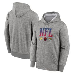 Nike Jungen Kapuzenpullover "Nike Hoodie London - Rams vs Jags Nike Fleece Pullover", grau, Gr. XXL, 100% Polyester, Pullover