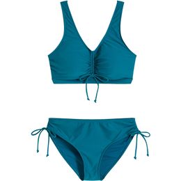 bonprix Damen Bustier-Bikini, blau, Gr. 46, Obermaterial: 80% Polyamid, 20% Elasthan. Futter: 100% Polyester, Bikini-Sets, verschiedene Gr&ouml;&szlig;en,