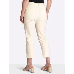 sheego Damen 7/8-Hosechampagner, Gr. 56, unifarben, 78% Viskose, 19% Polyamid, 3% Elasthan, Hosen