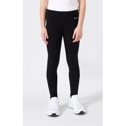 Champion M&auml;dchen Leggings "ICONS Leggings Terry", schwarz, Gr. L, Obermaterial: 95% Baumwolle, 5% Elasthan, Hosen, f&uuml;r Kinder