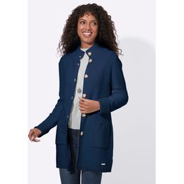 Casual Looks Damen Strickjacke, blau, Gr. 44, unifarben, 50% Viskose, 28% Polyester, 22% Polyamid, Strickjacken