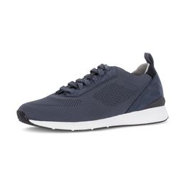 Pius Gabor Herren Sneaker, Gr. 10, blau, Nubukleder, Textil, Schuhe, Halbschuh, Schn&uuml;rschuh mit praktischer Anziehlasche, G-Weite