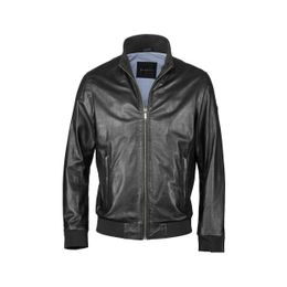 Bugatti Herren Lederjacke "BUGIACOMO", schwarz, Gr. 58, uni, Obermaterial: 100% Lammleder LEL., Jacken, mit Rei&szlig;verschlusstaschen