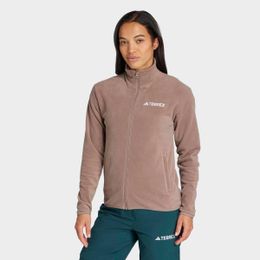 adidas terrex Damen Fleecejacke "MULTI ESSENTIALS", braun, Gr. XL, Obermaterial: 100% Polyester, Jacken