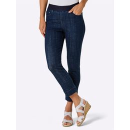 Damen 7/8-Jeans, blau, Gr. 40, CREATION L PREMIUM, unifarben, 63% Baumwolle, 22% Lyocell, 13% Polyester, 2% Elasthan, Jeans