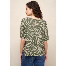Damen Kurzarmbluselichen gr&uuml;n, Gr. 40, STREET ONE STUDIO, Stoff, 100% Viskose, Blusen, aus softer Viskose