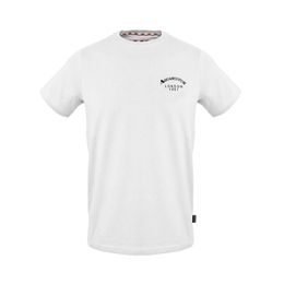 Aquascutum - T-Shirt f&uuml;r Herren, Rundhalsausschnitt, Regul&auml;r (Wei&szlig;)
