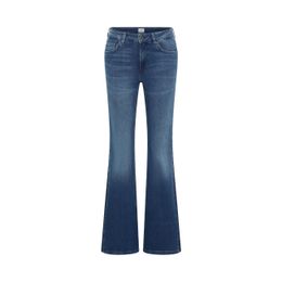 Mustang Damen Comfort-fit-Jeans "Damen Style Shelby Flared", blau, Gr. 30, unifarben, Denim/Jeans, 98% Baumwolle, 2% Elasthan, Jeans