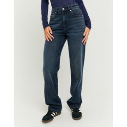 Tally Weijl Damen High-waist-Jeans "SPADEPEPPER", blau, Gr. 38, Abriebeffekte, Denim/Jeans, Obermaterial: 69% Baumwolle, 30% Lyocell, 1% Elasthan,