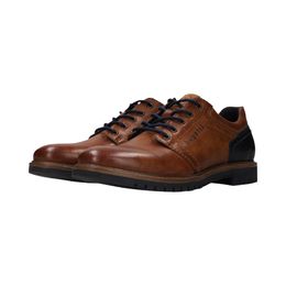 Bugatti Herren Schn&uuml;rschuh, Gr. 45, braun, Lederimitat, Schuhe, Halbschuh, Anzugschuh, Business-Schn&uuml;rer mit Profilsohle