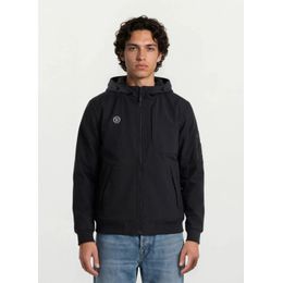 Trueprodigy Herren Sommerjacke "Lucas Kapuze diverse Eingrifftaschen und badges", schwarz, Gr. XXL, Obermaterial: 91% Polyester PES. 9% Elasthan EL.,