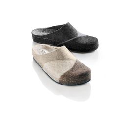 Herren Hausschuh, Gr. 45grau, gemustert, Filz, Schuhe