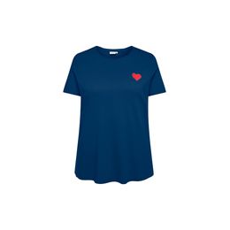 Only Carmakoma Shirt 'CARANITA' female size 5XL/6XL Blue / Light red