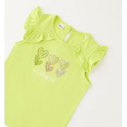 IDO M&auml;dchen T-Shirt "BABY GIRL SUMMER T-SHIRT", gr&uuml;n, Gr. 104, 100% Baumwolle, Shirts