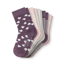 Schiesser Socken 'Rainbow' M&auml;dchen Gr&ouml;&szlig;e 31/34 ecru / lila / rosa / wei&szlig;