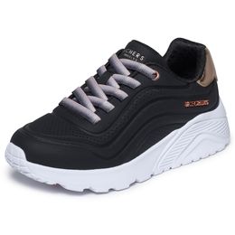Skechers M&auml;dchen Slip-On Sneaker "UNO LITE", Gr. 37, blau, Lederimitat, Schuhe, Schn&uuml;rschuh, Halbschuh, Keilabsatz, Gr&ouml;ssenschablone zum Download