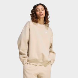Damen Sweatshirt "ESSENTIALS CREW LONG FLEECE OS", beige, Gr. M, adidas originals, Obermaterial: 82% Baumwolle, 18% Polyester, Sweatshirts, mit