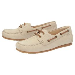 Sioux Damen Schn&uuml;rschuh "Simadesa-701", Gr. 41, beige, Obermaterial: 100% Kalbsveloursleder CAVL. 100% Gummi rubber., Schuhe
