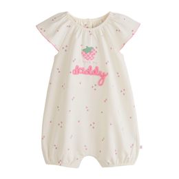 next Strampler M&auml;dchen Gr&ouml;&szlig;e 86 ecru / gr&uuml;n / pink